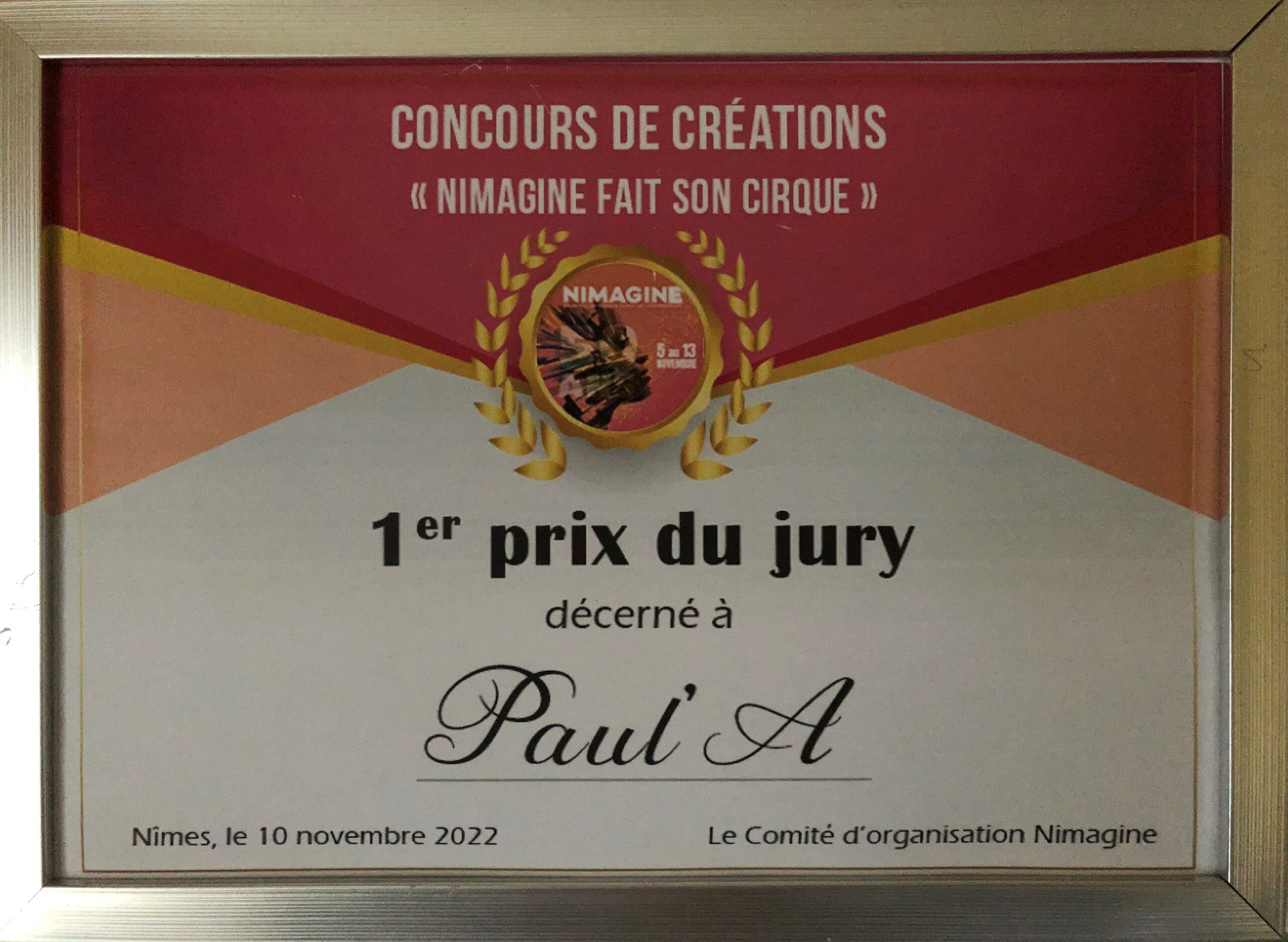 1er Prix Concours de créations - Nimagines - PaulArt